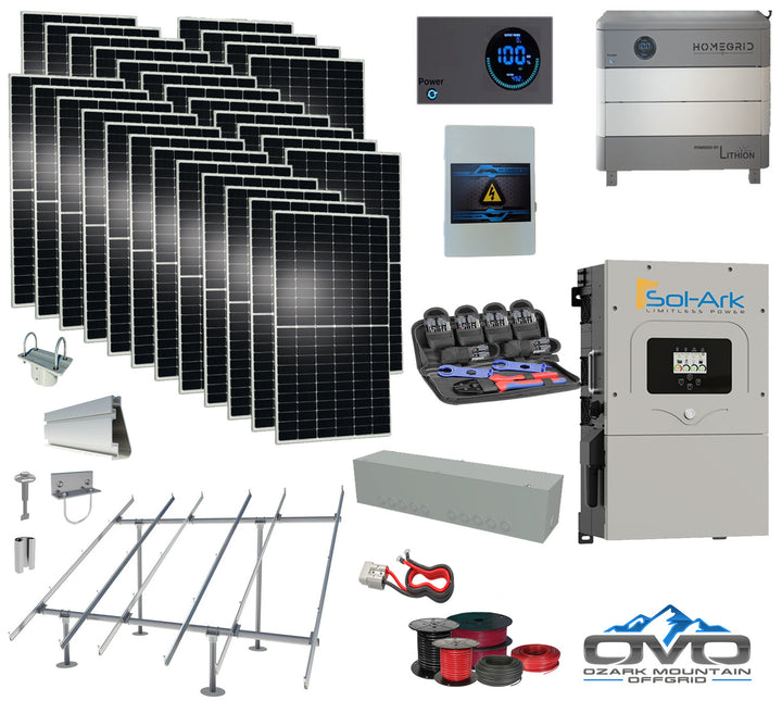 15kW Off-Grid Solar Kit | 9.6kWh Battery, Sol-Ark Inverter – Ozark ...
