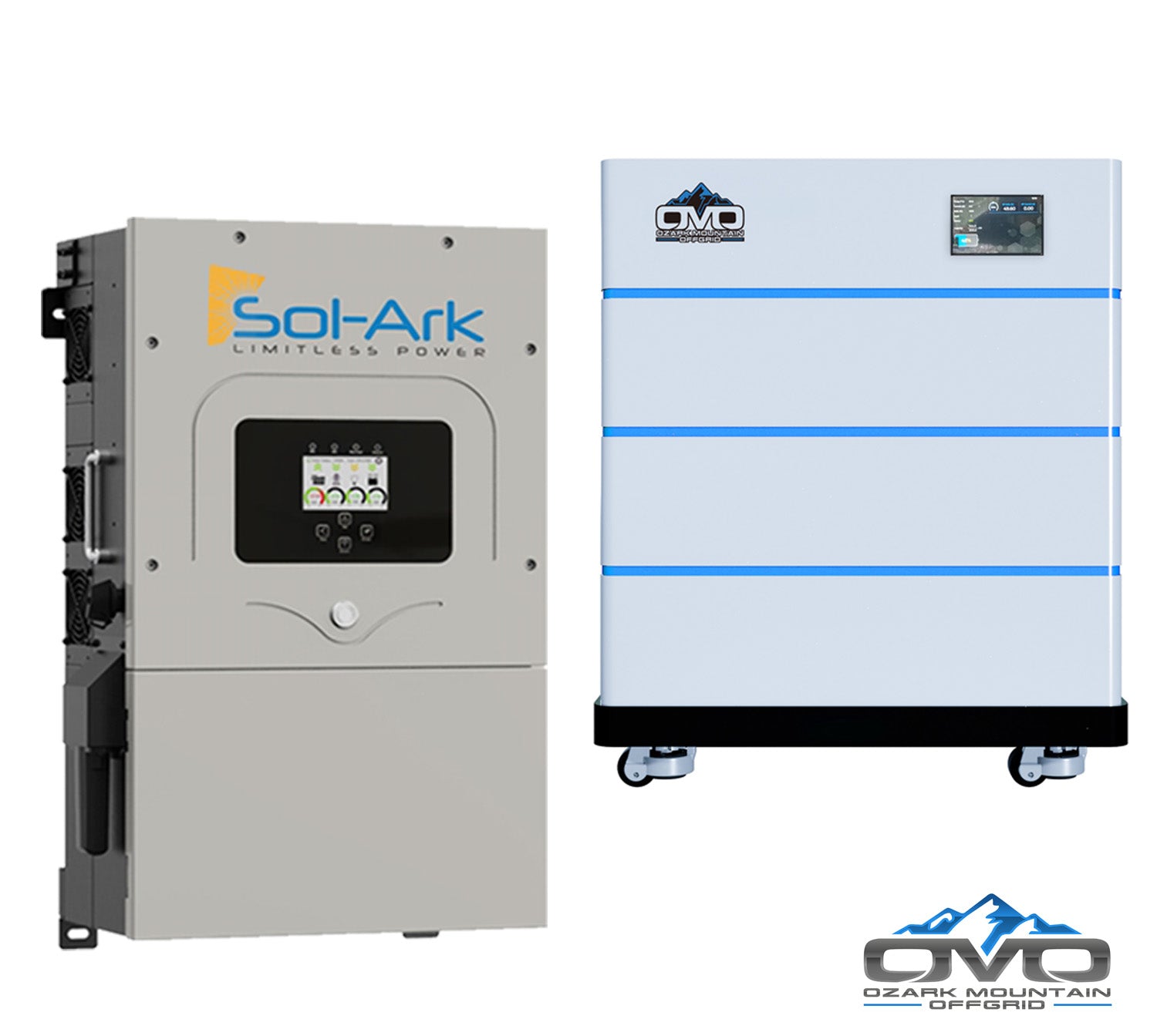 15K Sol-Ark Inverter + 15.36KW OMO Stack Lithium Battery – Ozark ...