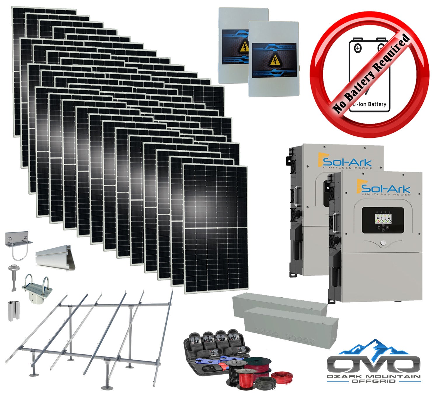 Buy 25KW Complete Offgrid Solar Kit (Efficiency 97.5%) – Ozark Mountain ...