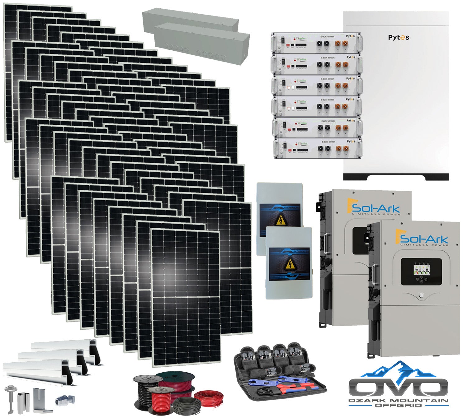 30kW Offgrid Solar Kit | Dual SOL-ARK Inverters & Lithium Battery ...