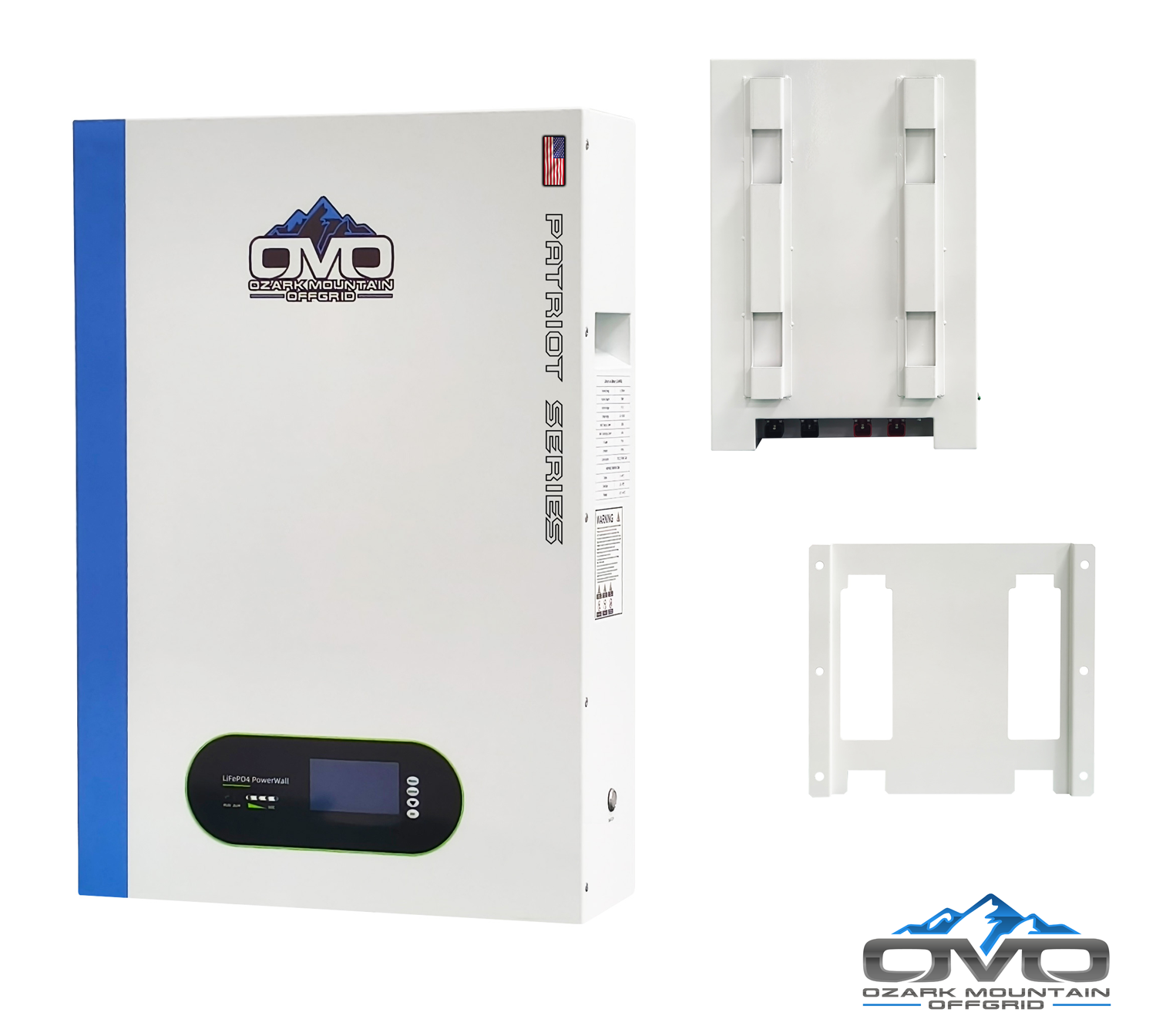 OMO Patriot 48V 5.12KW Wall Hanging Heated LifePO4 Lithium Battery Sys ...