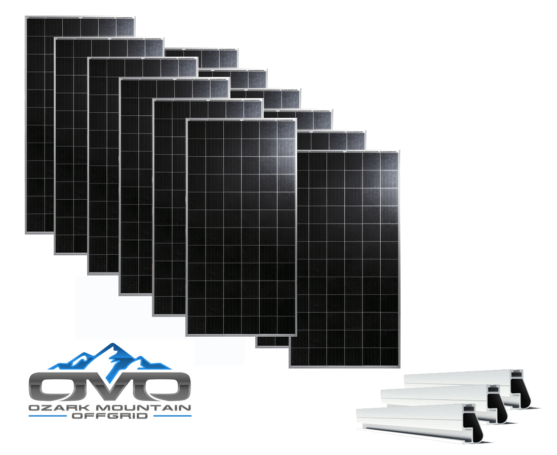 12 Pack - Talesun 380W Mono Solar Panel 72 Cell with Iron Ridge ROOF M ...