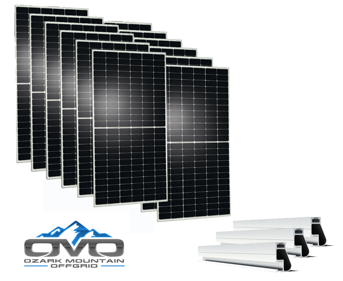 12 Pack - ZNshine 550 Watt Bi-Facial Mono Solar Panel 144 cell (6.6KW ...