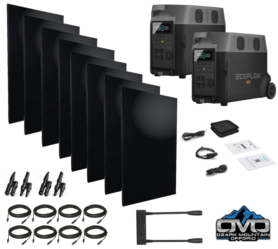EcoFlow DELTA PRO 120/240V Output - 2x 3600 Watt Solar Generators / 72 ...